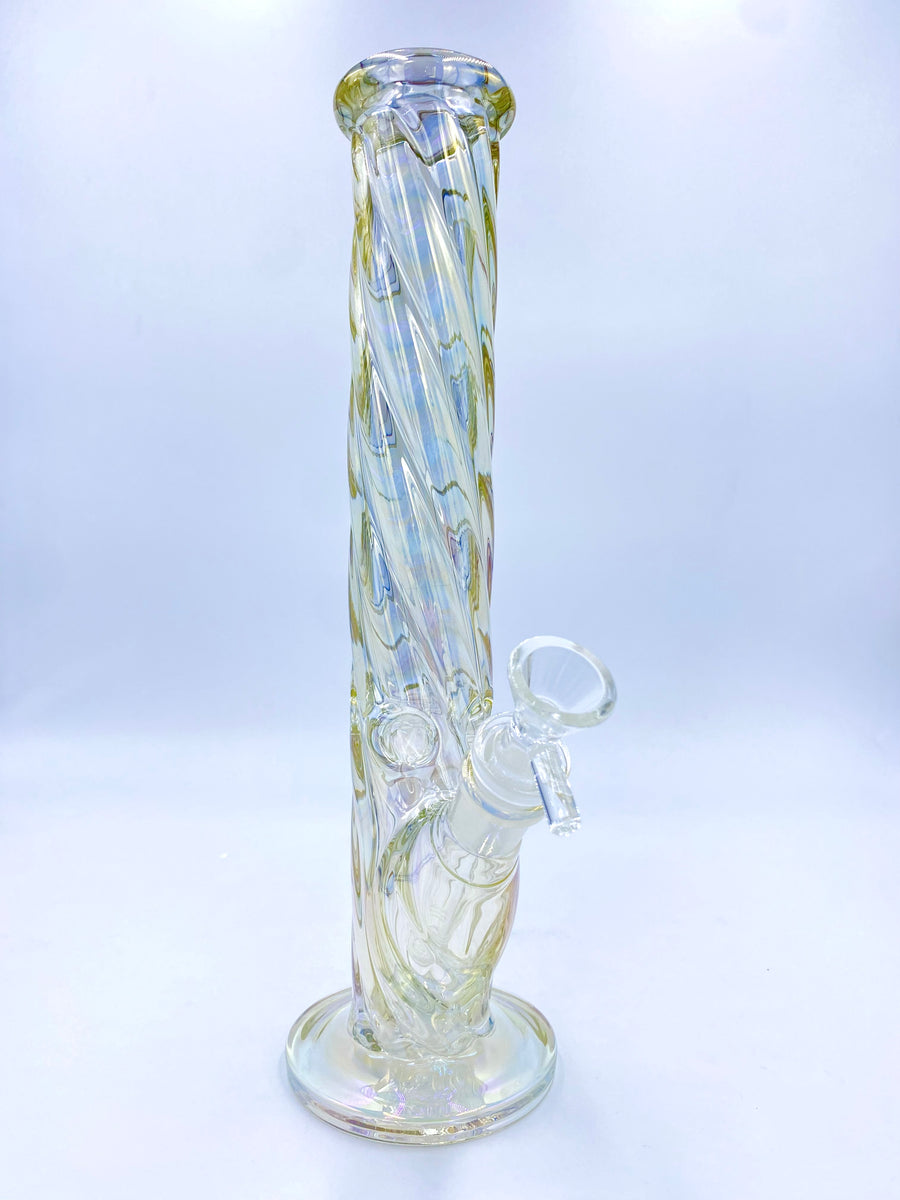 Iridescent Bong with Swirl Design – Krismaris